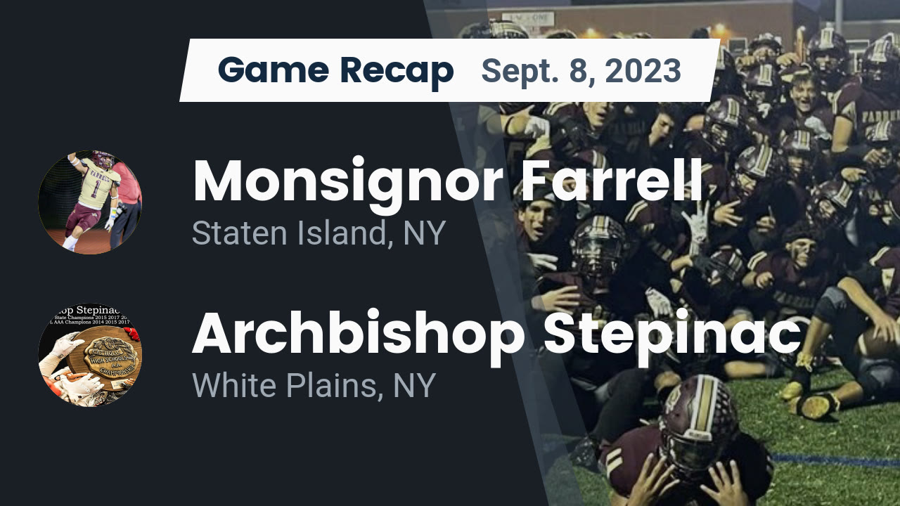 Monsignor Farrell (Staten Island, NY) High School Sports - Football ...