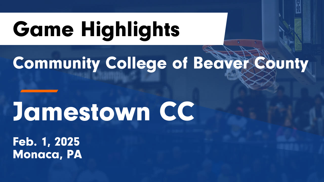 Community College of Beaver County vs Jamestown CC Game Highlights ...