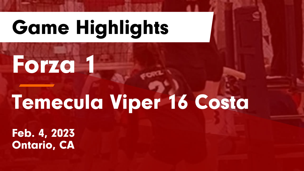Forza 1 vs Temecula Viper 16 Costa Game Highlights - Feb. 4, 2023 ...
