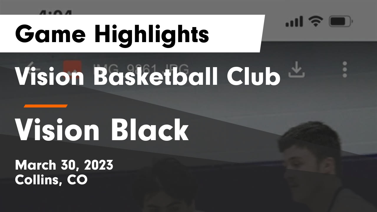 Vision Basketball Club vs Vision Black Game Highlights - March 30, 2023 ...