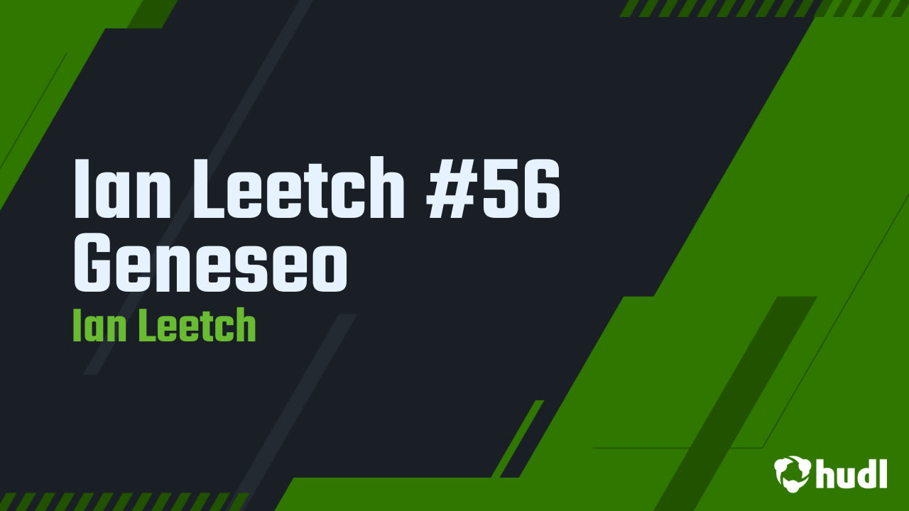Ian Leetch #56 Geneseo - Ian Leetch highlights - Hudl