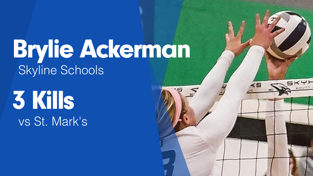 3 Kills vs St. Mark's - Brylie Ackerman highlights - Hudl
