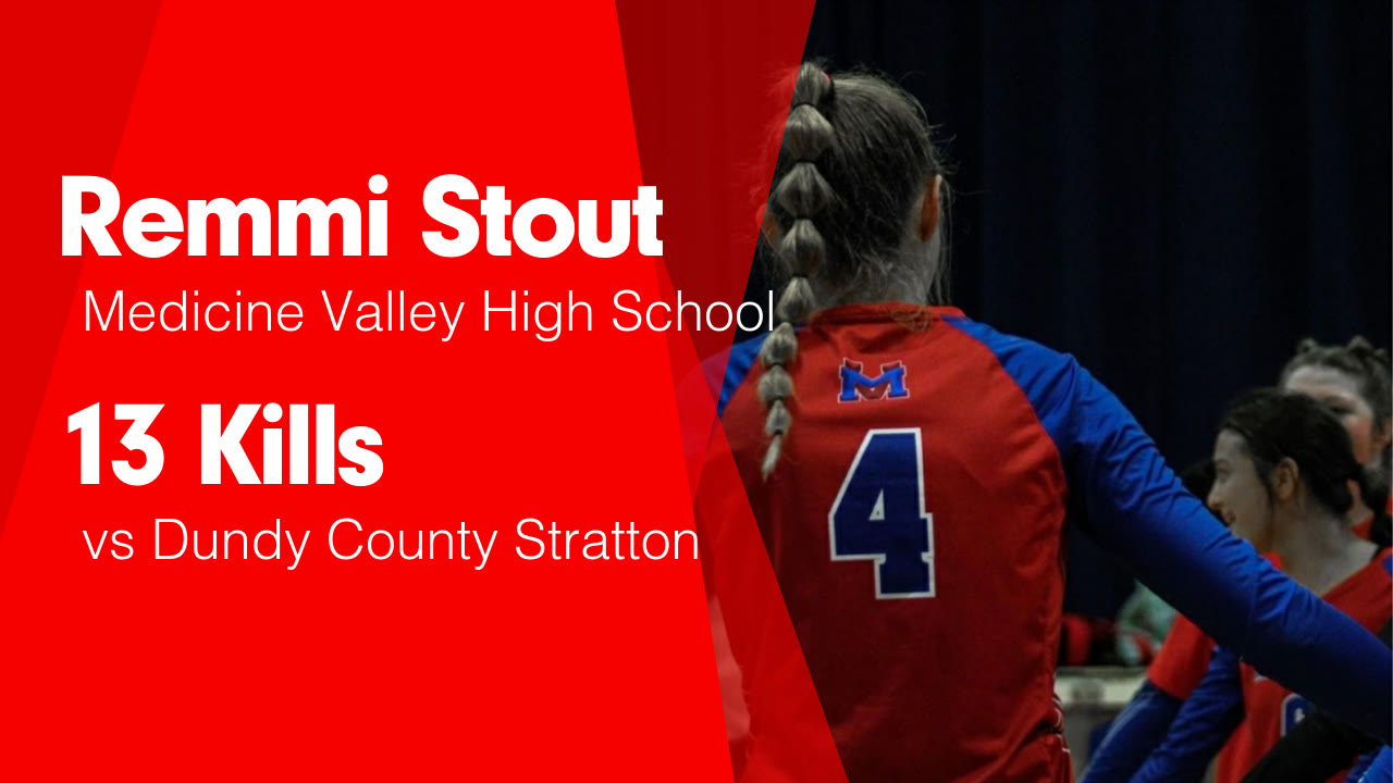 13 Kills vs Dundy County Stratton - Remmi Stout highlights - Hudl