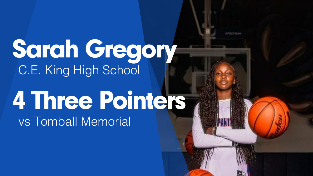 4 Three Pointers vs Tomball Memorial - Sarah Gregory highlights - Hudl