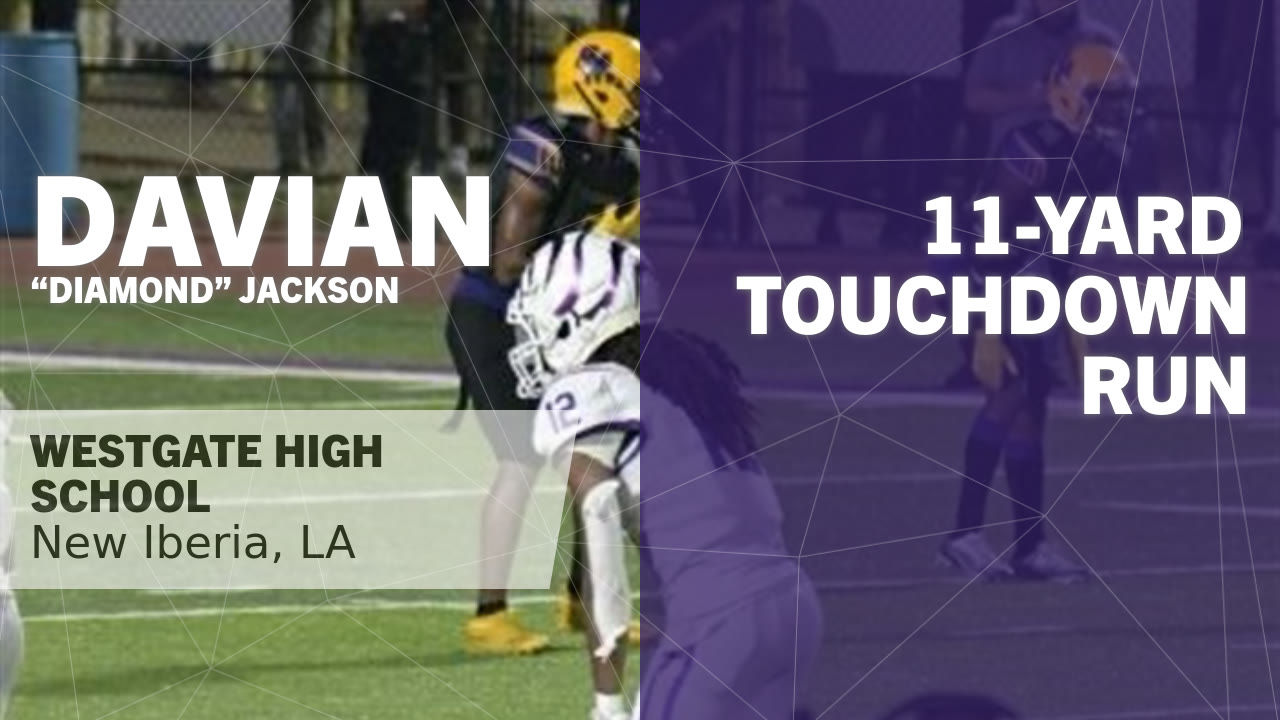 11-yard Touchdown Run vs Belle Chasse - Davian “Diamond” Jackson ...