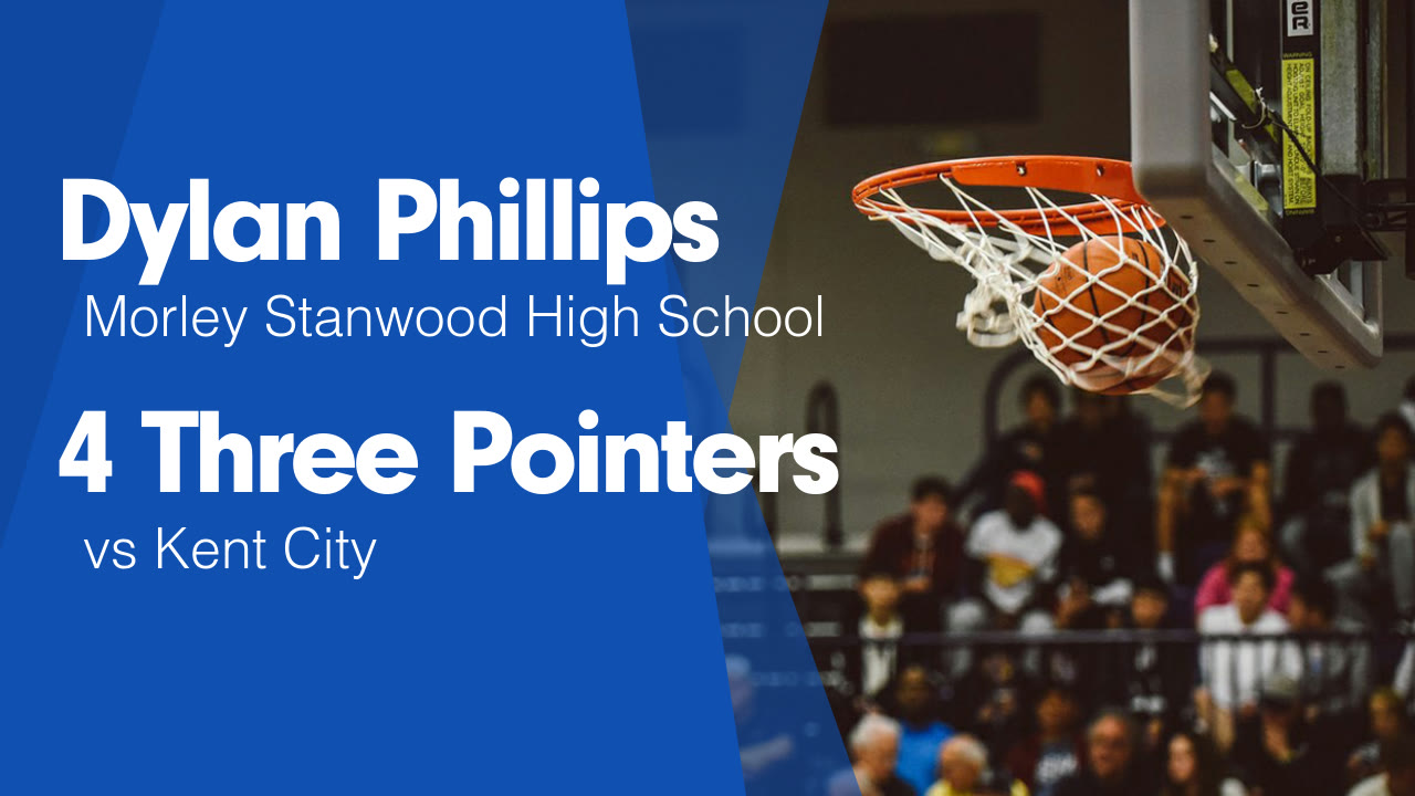 4 Three Pointers vs Kent City - Dylan Phillips highlights - Hudl