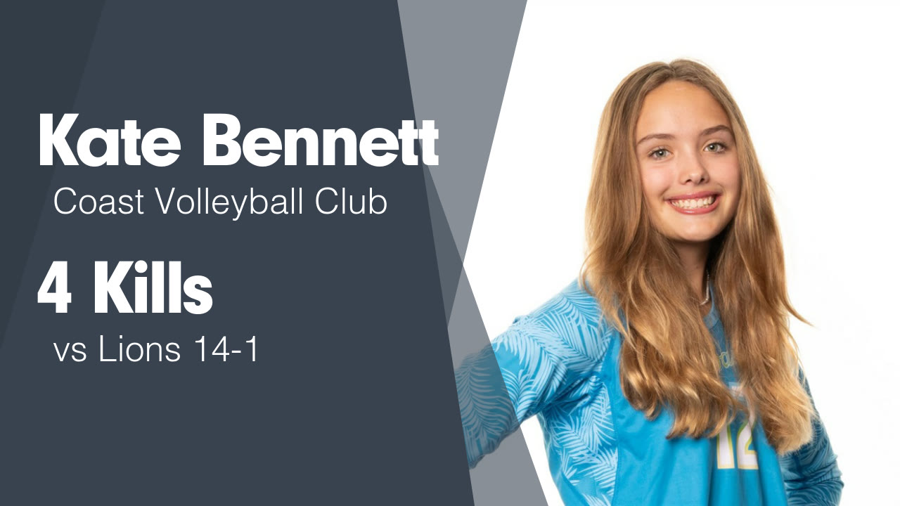 4 Kills vs Lions 14-1 - Kate Bennett highlights - Hudl