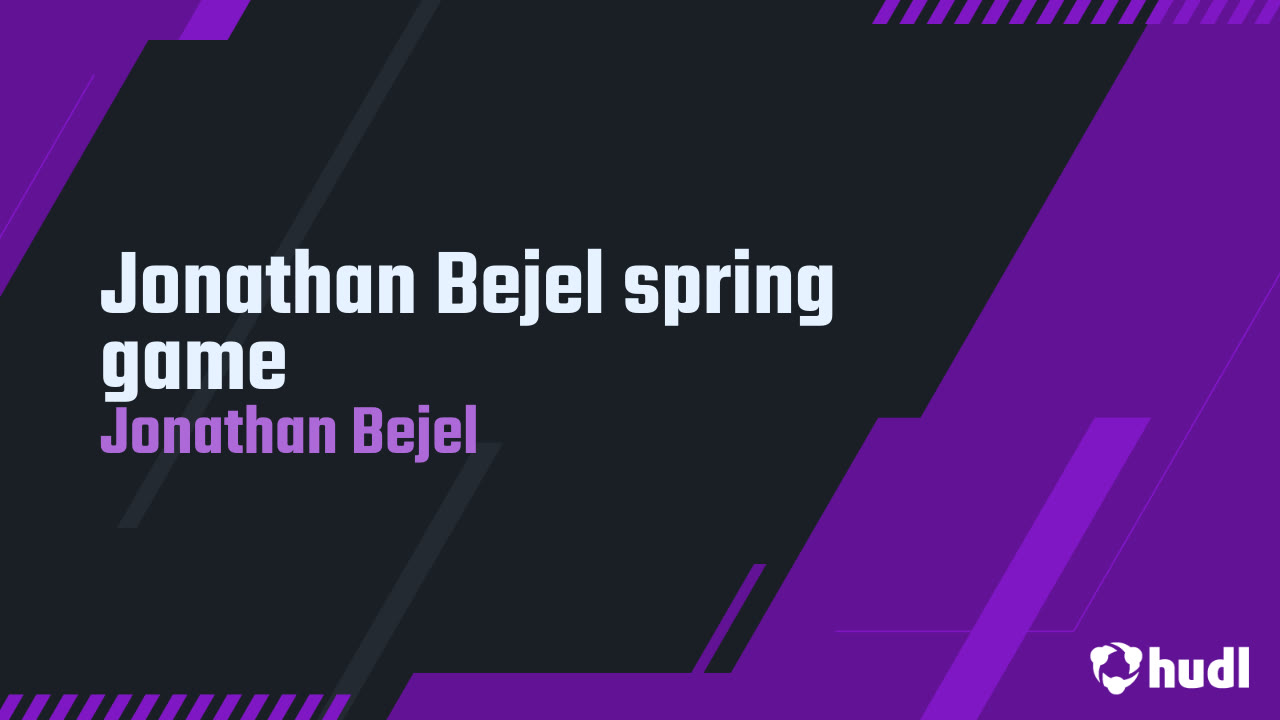 Jonathan Bejel spring game - Jonathan Bejel highlights - Hudl