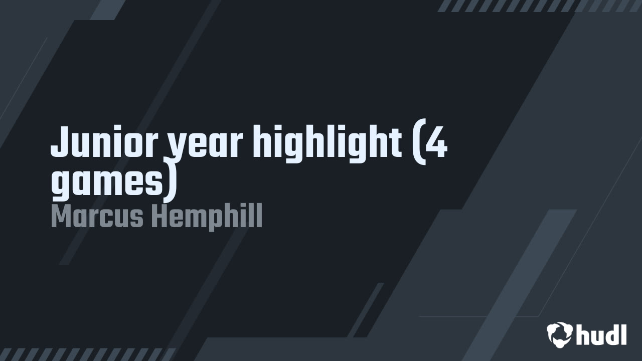 Junior year highlight (4 games) - Marcus Hemphill highlights - Hudl