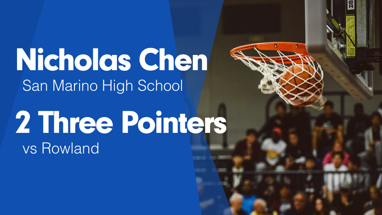 2 Three Pointers vs Rowland - Nicholas Chen highlights - Hudl