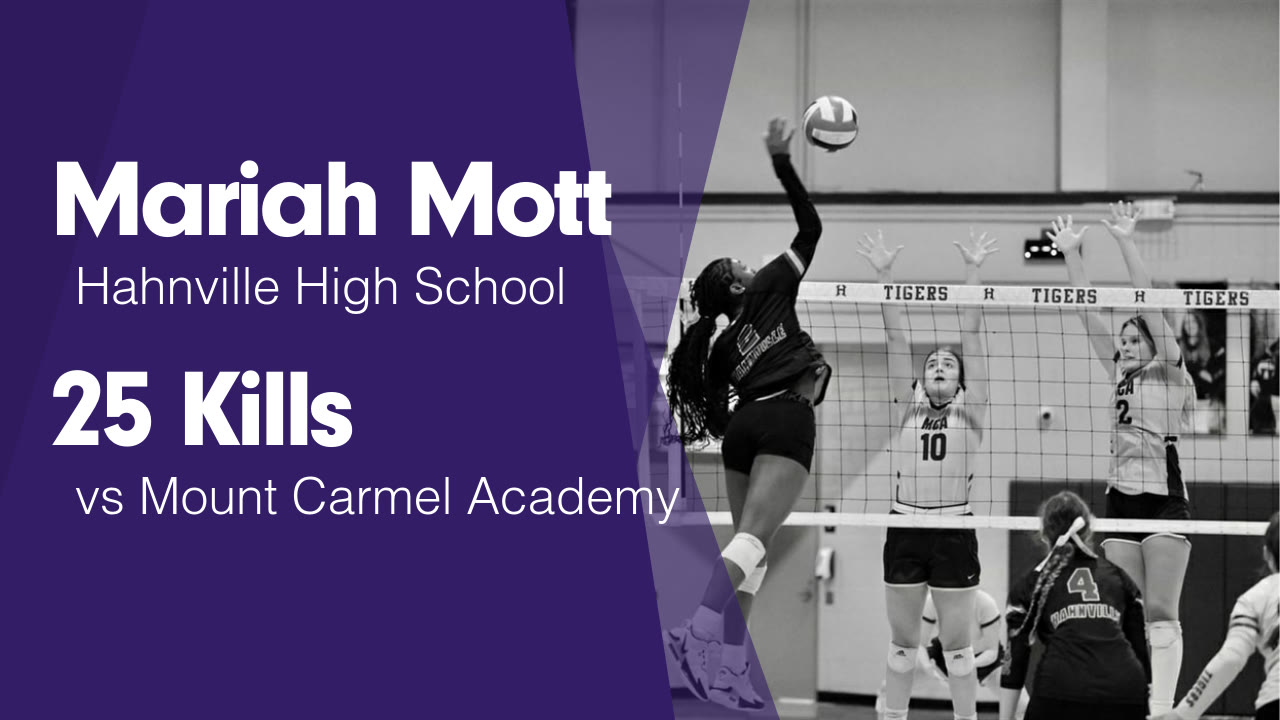 25 Kills vs Mount Carmel Academy - Mariah Mott highlights - Hudl