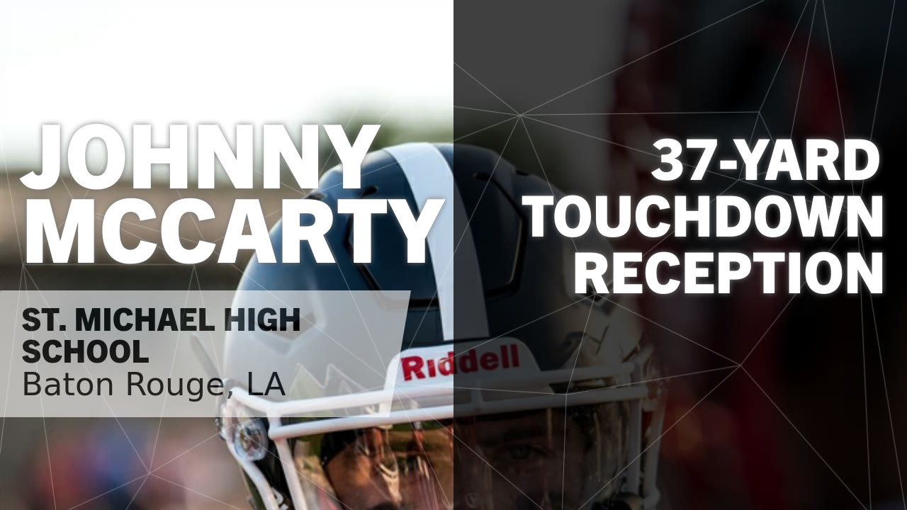 37-yard Touchdown Reception vs Belaire - Johnny McCarty highlights - Hudl
