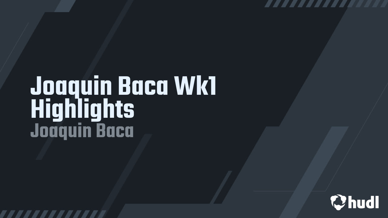 Joaquin Baca Wk1 Highlights - Joaquin Baca highlights - Hudl