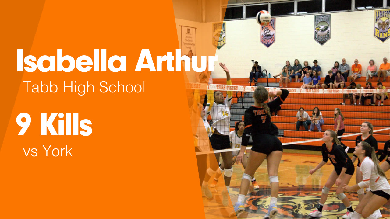 9 Kills vs York - Isabella Arthur highlights - Hudl